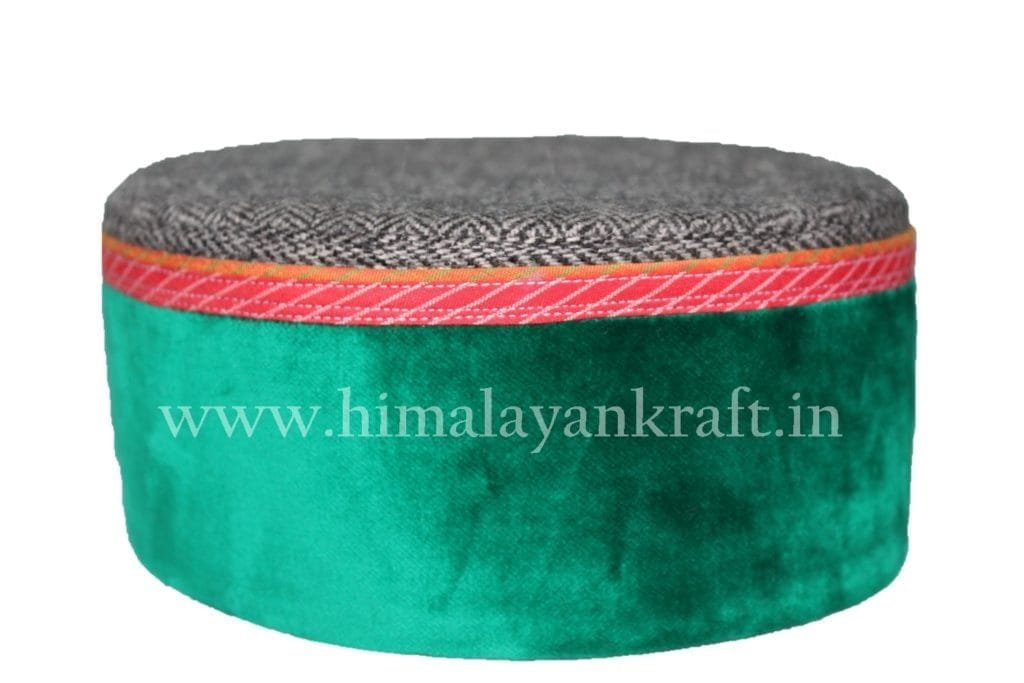 Green Kinnauri Cap (Topi)- Be a Pahari - HimalayanKraft - HimalayanKraft