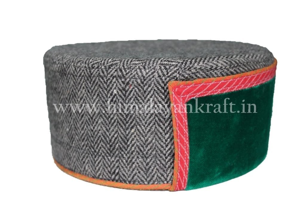 Green Kinnauri Cap (Topi)- Be a Pahari - HimalayanKraft - HimalayanKraft