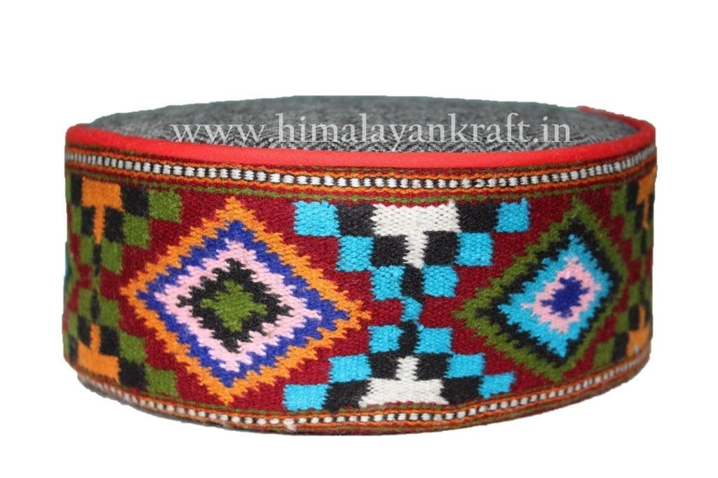 Himachal Cap (Topi)-Be a Pahari -Grey with Beautiful Patti