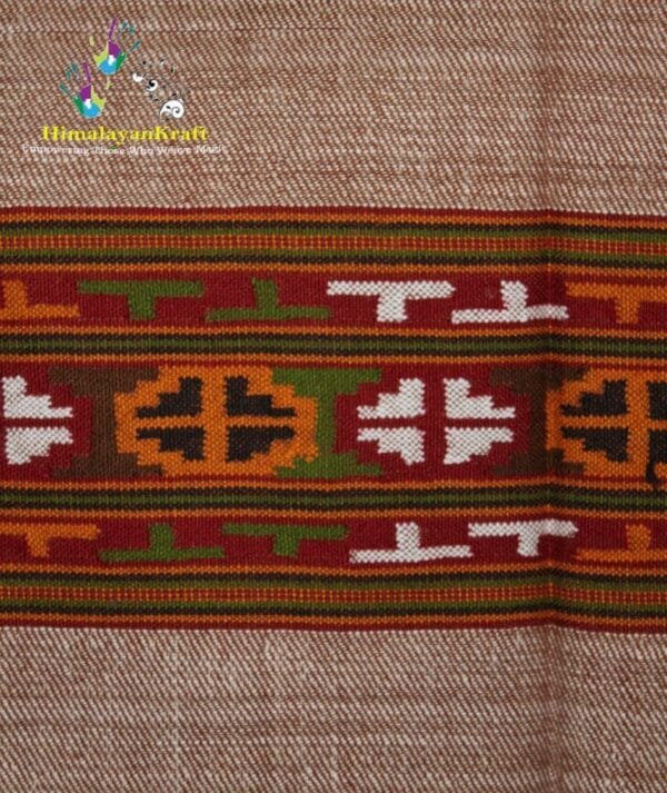 Yak Wool Shade Kullu Handloom Design Shawl