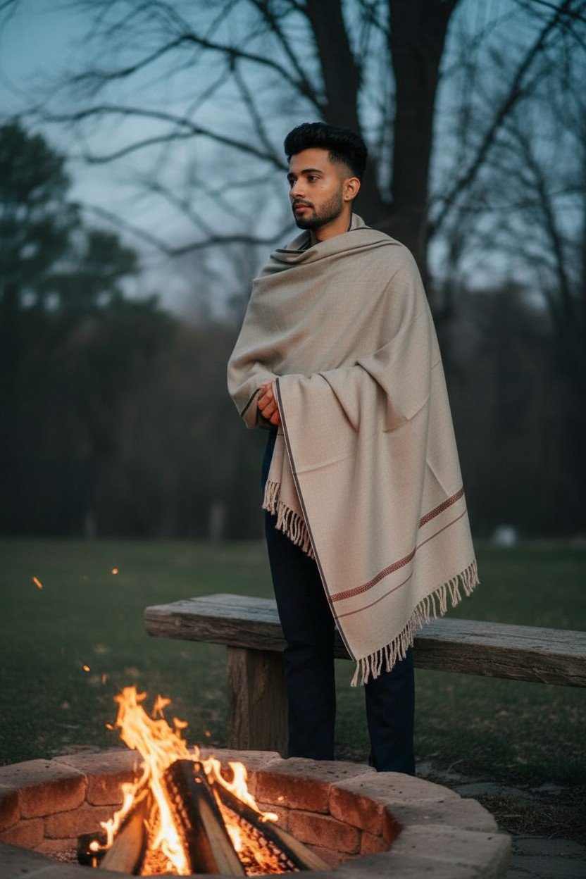 Men’s Shawl (Lohi/Chadar) – Pure Wool | Handmade in Kullu