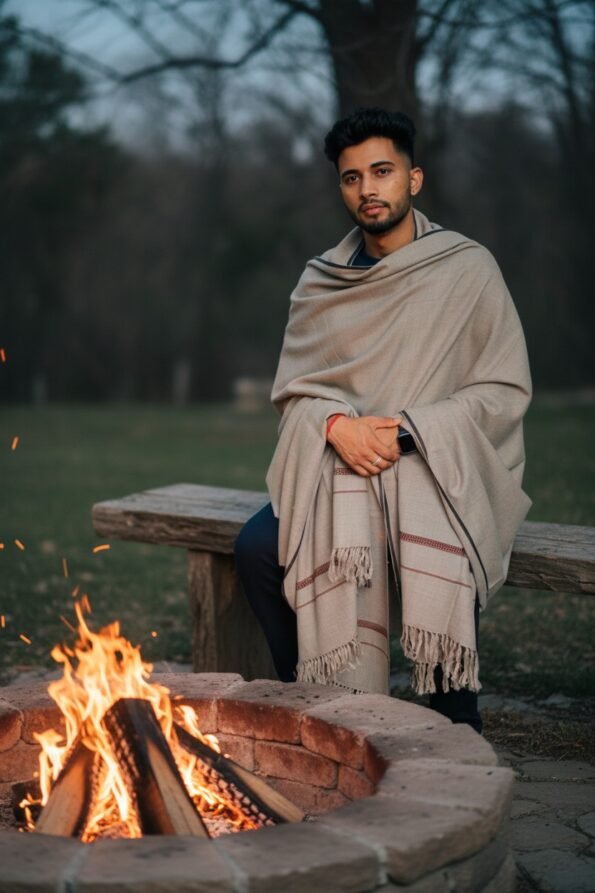 Men’s Shawl (Lohi/Chadar) – Pure Wool | Handmade in Kullu